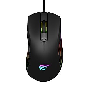 Havit Gaming Mouse Wired 7200DPI RGB Backlit Comfortable Computer Ergonomic USB Programmable Mice 1000Hz Polling Rate for Laptop Desktop PC Gamer (Renewed)