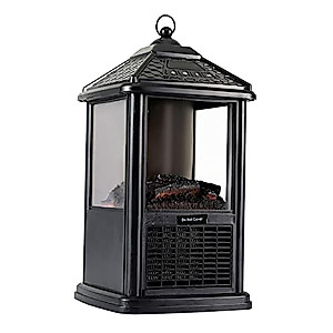 Freestanding Mini Small Indoor Electric Fireplaces Lanterns Space Heaters Stove 3D Flame Portable Electric Fireplace Space Heaters for Indoor Use with Remote Timer Thermostat