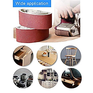 Taokyid 24 PCS 3x24 Sanding Belts, Sandpaper for 3 x 24 Inch Belt Sander,6 Each of 40 80 120 240 Grits