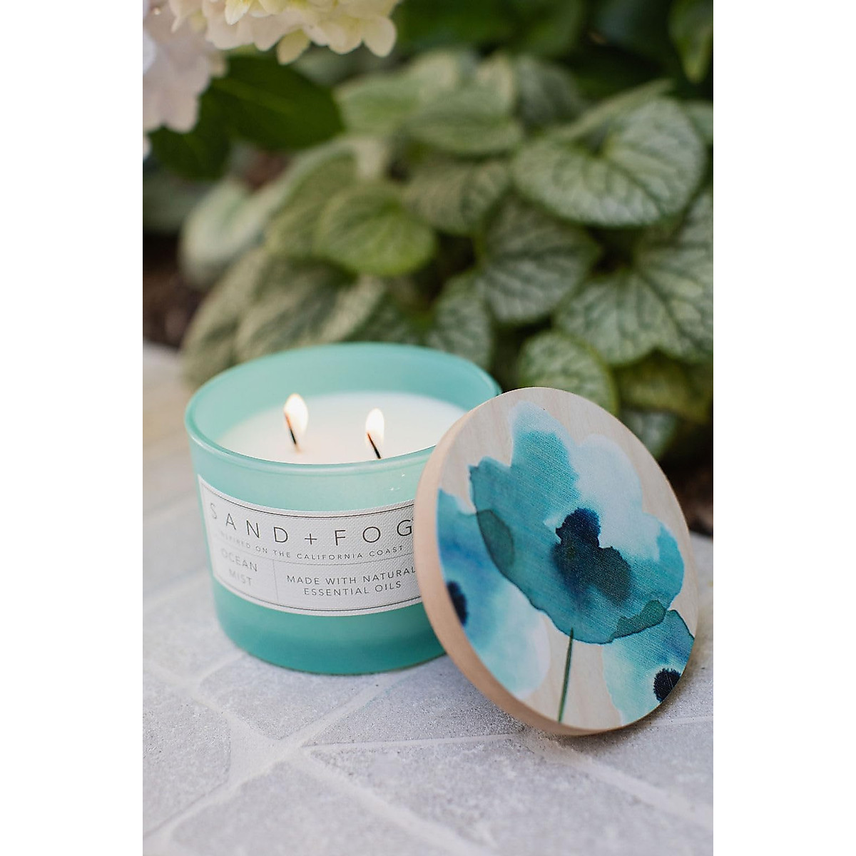 Sand + Fog Scented Candle - Ocean Mist – Additional Scents and Sizes – 100% Cotton Lead-Free Wick - Luxury Air Freshening Jar Candles - Perfect Home Decor – 12oz