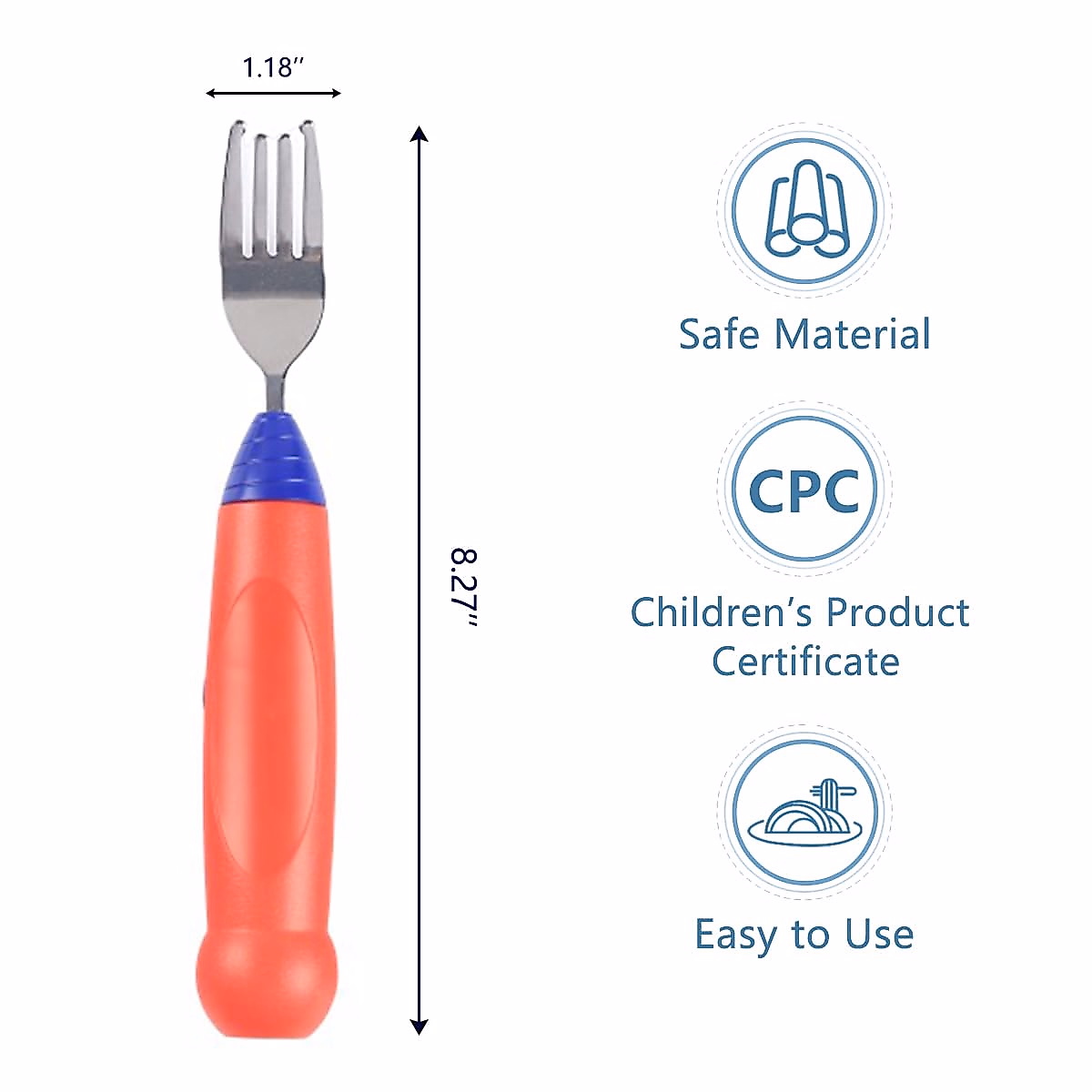 Electric Spinning Spaghetti Fork, Stainless Steel Automatic Flatware Fork, Twirling Fork for Kids and Adult (Red)