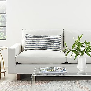 Mina Victory Life Styles Woven Denim Denim 14" x 30" Throw Pillow