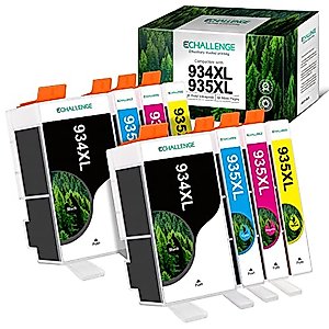 ECHALLENGE 934XL 935XL 934XL 935XL Combo Pack Compatible Replacement for HP 934 XL 935 XL 934XL 935XL Work with Officejet Pro 6830 6230 6815 6812 6835 6820 Printer (8 Pack)