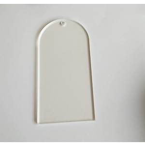 XIAOYUE 10PCS Arched Acrylic Place Cards, Clear Acrylic Escort Cards, Acrylic Place Cards, Wedding Place Cards, Wedding & Party Accessories (2''x4'')