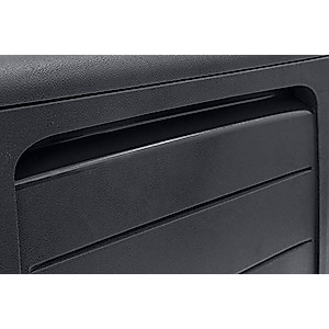 Keter Marvel Plus 71 Gallon Resin Outdoor Box for Patio Furniture Cushion Storage, Grey