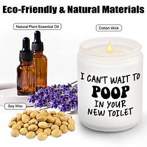 Housewarming Gifts for New Home, Gifts for New Apartment, Moving Away Gifts Ideas, Lavender Scented Candles with Funny Sayings, House Warming Gifts for New Place Apartment - House Warming Party Decor