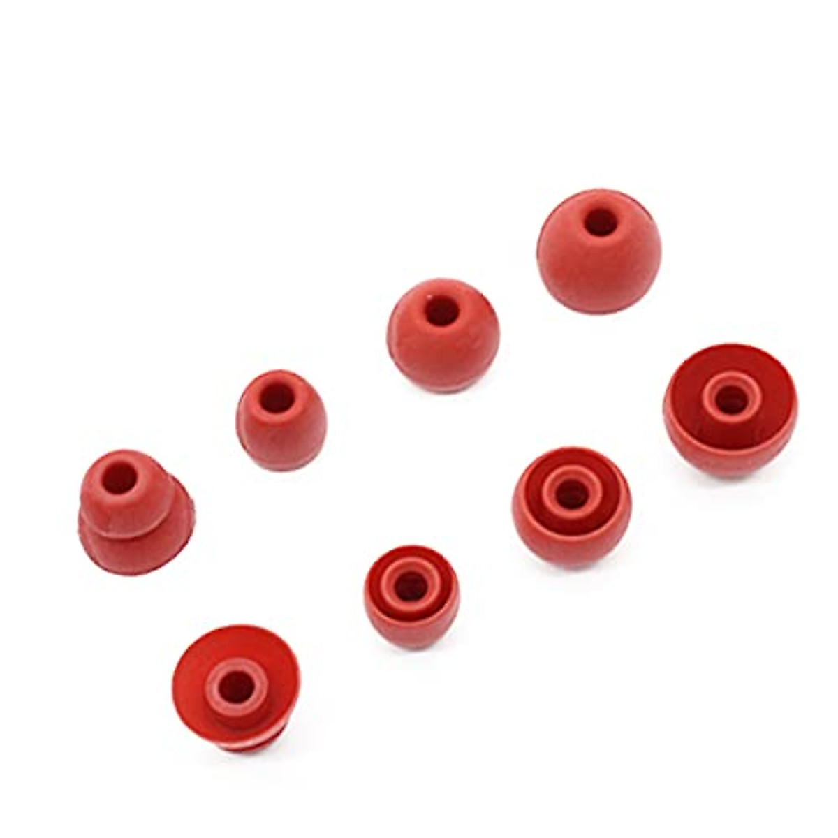 Adhiper Replacement Eartips Earbuds Eargels Set Compatible with Beats by dr dre Powerbeats Pro Wireless Stereo Earphones(4 Pairs red)