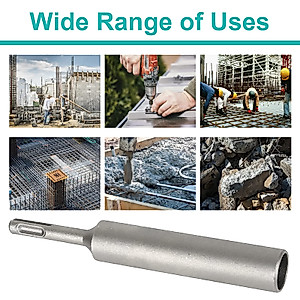 AQQHSAIN SDS Plus Ground Rod Driver Bit for 5/8 Inch and 3/4 Inch Ground Rods Work with Rotary Hammer Drills Great for All SDS Plus Hammer Drills