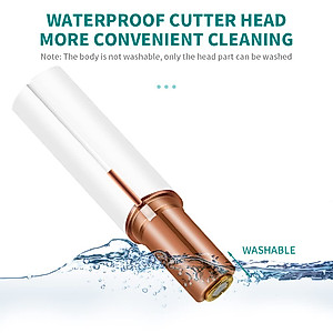 MEIYIXIN Facial Hair Removal Lipstick Hair Remover for Women Face Portable Painless Waterproof, Battery Powered Electric Hair Shaver Razor for Cheek, Chin, Lip and Neck