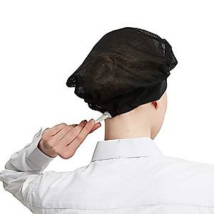 6 Pack Adjustable Chef Cap Mesh Cooking Hats Food Service Hair Nets Kitchen Net Reusable Restaurant Beanie