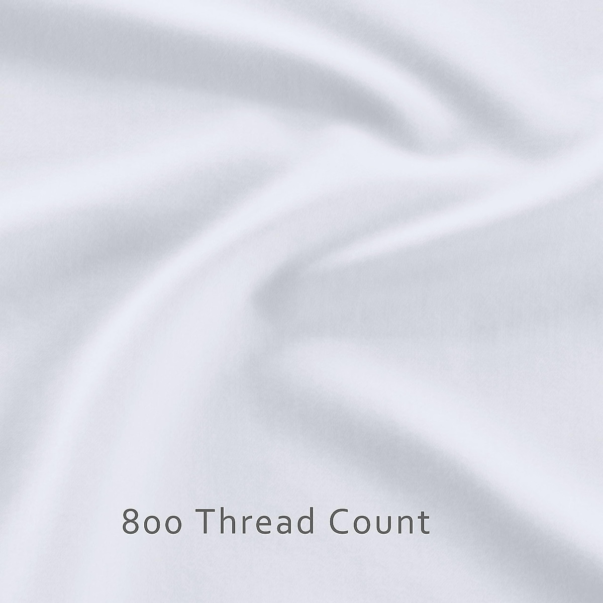 Cotton Pillow Cases Standard Size Set of 2, 800 Thread Count 100% Egyptian Cotton Sateen Weave Pillowcases, Natural Soft & Breathable Pillow Covers with Envelope Closure (White 2Pcs)