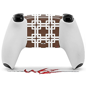 WraptorSkinz Skin Wrap compatible with Sony PS5 DualSense Controller Boxed Chocolate Brown (CONTROLLER NOT INCLUDED)