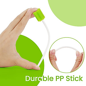 300 Pcs Oral Swabs- Unflavored & Sterile Disposable Mouth Swabs Sponge for Mouth Cleaning- Individually Wrapped (Green)