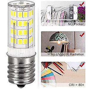 SZHZBZW E17 Led Bulb Kei 125V 40W Equivalent Microwave Oven Light Appliance Bulbs Non-Dimmable Daylight White 6000K 2 Pack