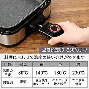 Yamazen (YAMAZEN) removable hot plate (with takoyaki plate and flat plate) YHA-W100 (S)