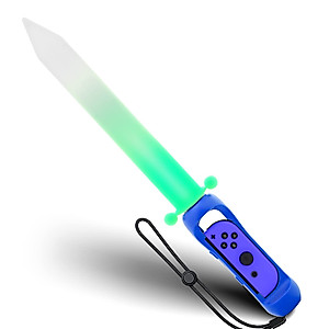 LED Game Sword for Nintendo Switch Joy-Con, Hand Grip for Skyward Sword Switch Game with Hand Strap - Dark Blue