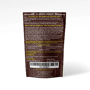 1 Pack Of Auburn Henna Hair & Beard Color/Dye 100 Grams - Natural Hair Color, Plant-based Hair Dye - The Henna Guys