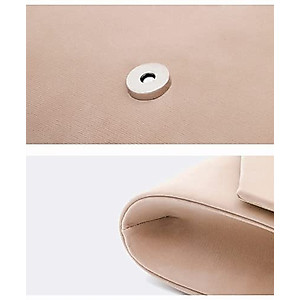 Elegant Evening Bag for Women, Velvet Envelope Evening Purses Crossbody Shoulder Clutch Bag (Small,Silver)