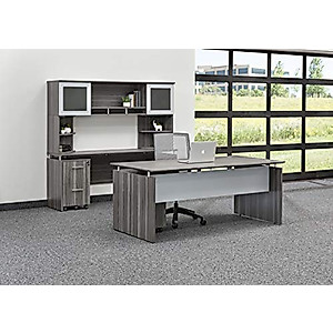 Mayline MNDS72LGS Medina Straight Edge Desk, 72 in, Gray Steel