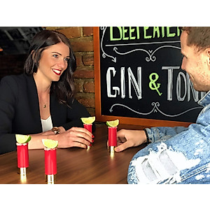 12 Gauge Bullet Shot Glass Gift Set, Bullet Glass with Pourer, Shotgun Shell Shot Glasses Set, Plastic Bullet Shot Glasses, Shot Gun Shell Shape Best Gifts For Men, Gift Set, Xmas Present