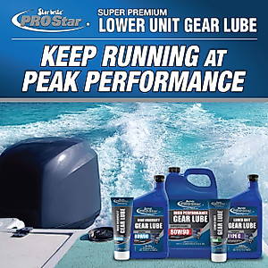 STAR BRITE PRO Star Synthetic Blend Lower 80W90 Unit Gear Lube - Marine Grade, High Viscosity Gear Oil for Outboard Motors, 128 Ounce Gallon (027200)