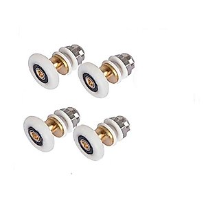 Bioristar Sliding Door Pulleys Glass Bearing Rollers Shower Door Rollers Replacement Sliding Door Rollers Shower Door Hardware Installation Kit (Diameter 27 mm)