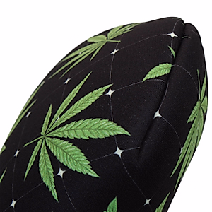 Black Marijuana Leaf Driver 460cc Club Headcover Handmade by BeeJos