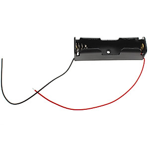 LBTODH 2PCS 18650 Battery Holder with Lead Wire Bundle 18650 Battery Holder 3.7V DIY Battery Storage Boxes Black Plastic Battery Case Kit