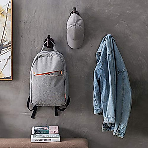 MyGift Industrial Rustic Copper-Tone Metal Coat Hooks Wall Mounted Hangers for Coats, Hats, Handbags, Set of 3