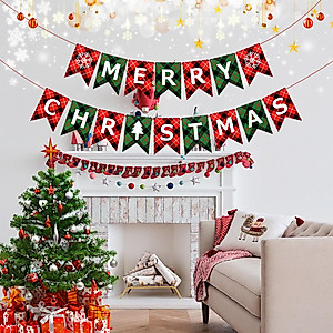 Christmas Decorations Indoor Fireplace Merry Christmas Banner