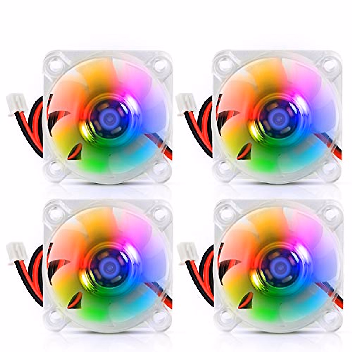 MakerHawk 40 40 10 Fan 24V Hydraulic Bearing Brushless Cooling Fan RGB LED DC 4010 40x40x10mm 0.05A for 3D Printer, PC, Case, CPU