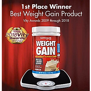 Naturade Weight Gain Instant Nutrition Drink Mix, Vanilla ,20.3 Ounce
