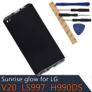 H910 LCD Display Digitizer Touch Screen Assembly Compatible with LG V20 LS997 US996 VS995 H990T H990DS H990N with Frame