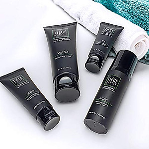Tiege Hanley Men's Acne System - Level 1 | Acne Treatment Products for Men | Routine Set Contains: Face Wash, Moisturizer, Face Scrub & Salicylic Acid Acne Cream | Uncomplicated Skin Care for Men