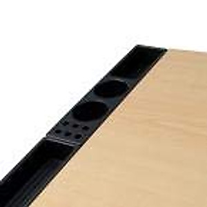 Studio Designs Pro Craft Station with Casters, Tilting Top, and Storage in White/Maple