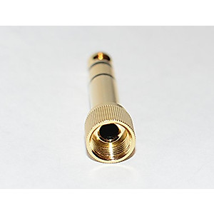 Locking 1/8" - 1/4" Screw on Headphone Adapter for Shure, Sennheiser, AKG, and Other Professional Headphones