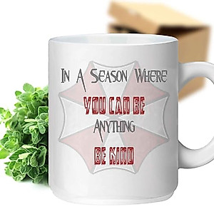 Christmas - Be Kind Quote Gift Idea for Sister on Father's Day - Grey Multicolor Unisex Sweat 11 Oz White Ceramic Coffee Mug