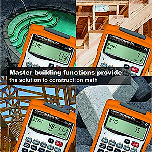 Calculated Industries 4065 Construction Master Pro Advanced Construction Math Feet-inch-Fraction Calculator for Contractors, Estimators, Builders, Framers, Remodelers, Renovators and Carpenters