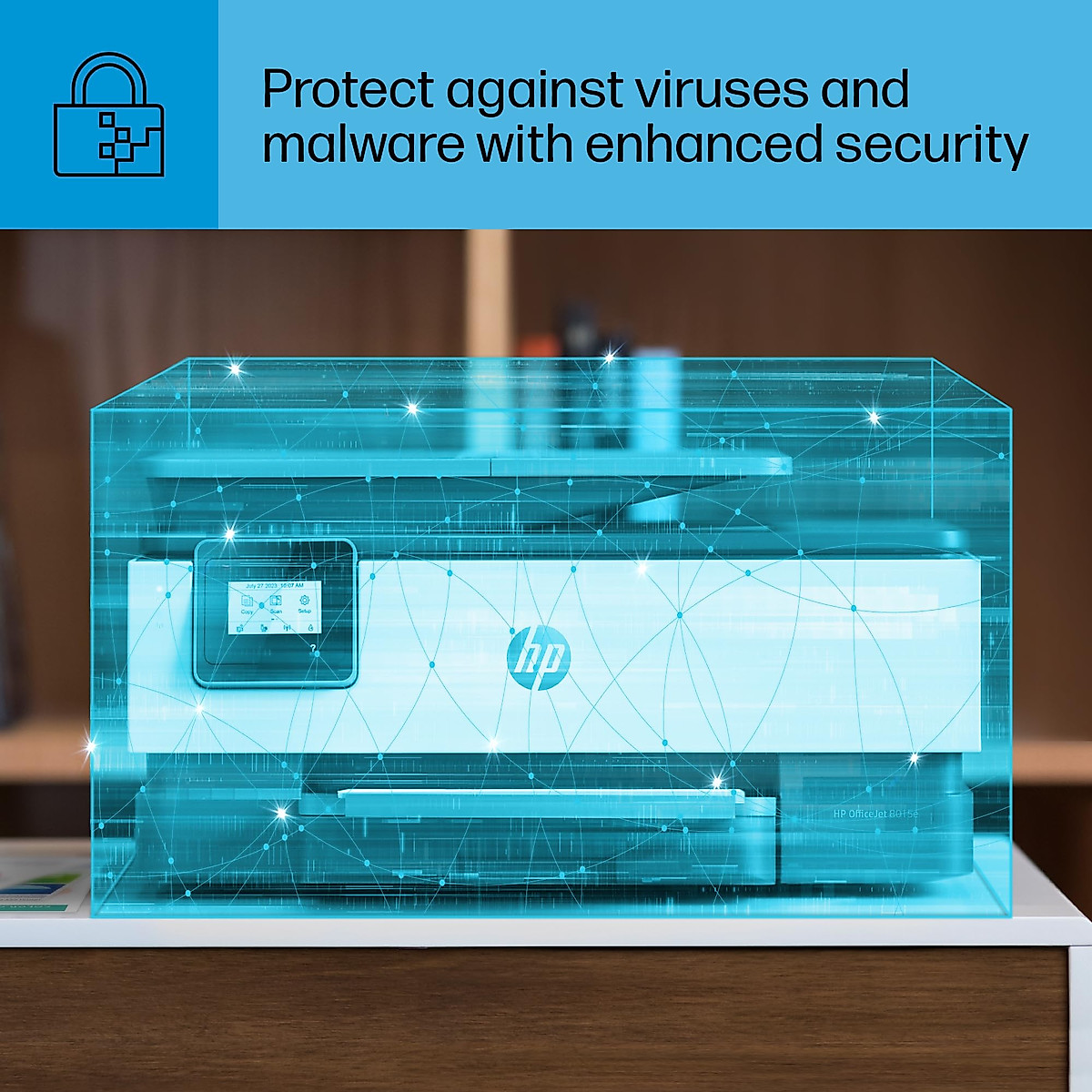 HP OfficeJet 8015e Wireless Color All-in-One Printer with 6 Months Free Ink with HP+(228F5A), White