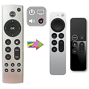 New Universal Replacement Remote Fit for Apple TV 4K/Apple TV Gen 1 2 3 4/ Apple TV HD A2169 A1842 A1625 A1427 A1469 A1378 A1218 Without Voice Command/Plastic