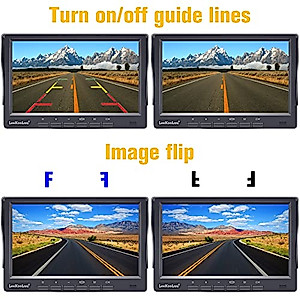 LeeKooLuu RV Backup Camera HD 7 Inch LCD Monitor Wired Hitch Rear View System Adapter for Furrion Pre-Wired RV Trailer Camper Truck Waterproof Reverse Cam Infrared Night Vision G2