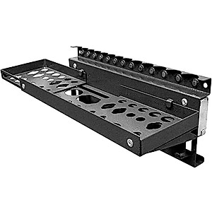 K Tool International 72465 MagClip Multi-Function Adjustable Tool Holder for Garages, Repair Shops, and DIY, 20"L x 4.75"W x 5"D, Stores up to 71 Tools, 15 lbs. Capacity, Alloy Steel, Black