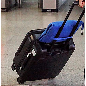 BlueHills Premium Soft Travel Blanket Pillow Airplane Blanket Packed in Soft Bag Pillowcase with Hand Luggage Belt and Backpack Clip, Compact Pack Large Blanket for Any Travel (Royal Blue T003)