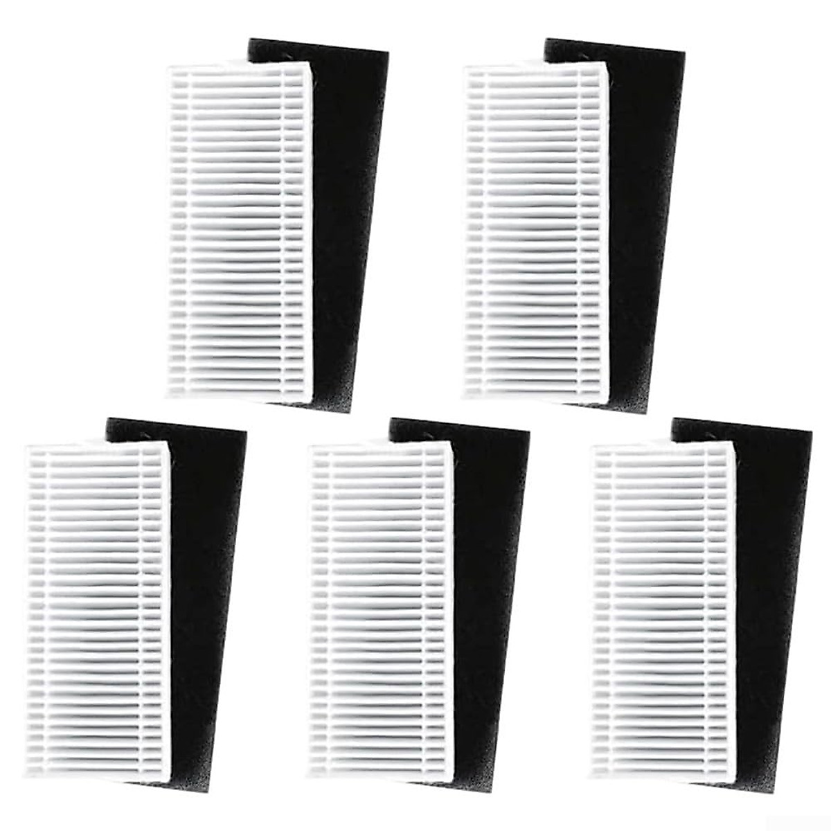 5 Pcs Filter Replacement For IHome Nova S1 Pro, IHRVS1PRO-3BLK, IHRVS1-3BLKS, IHRV9-BLKS Sweeper Accessories Filter, Robotic Vacuum Cleaner Parts