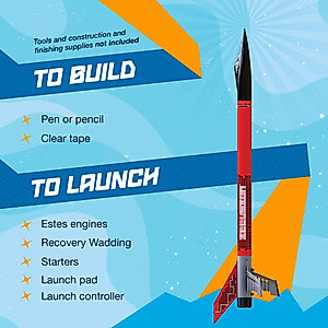Estes Illusion Flying Model Rocket 7299| Snap Together Beginner Kit | Soars up to 1125', Mulitcolor