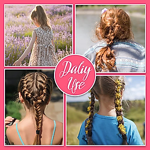 TsMADDTs Topsy Tail Hair Tools, 4 Pcs Hair Loop Styling Tool, Pink, 10pcs Hair Ties