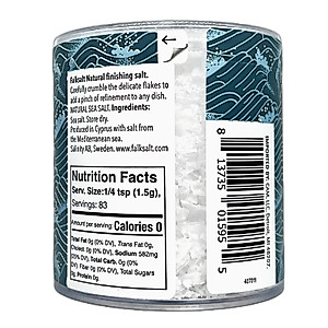 FALKSALT | Natural Sea Salt Flakes 4.4oz. | Gourmet Finishing Salt | Handcrafted, Kosher and Halal Certified