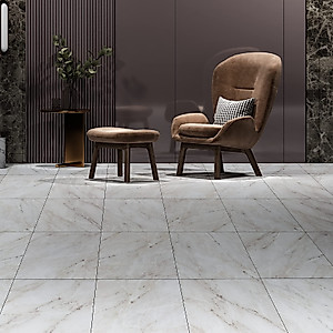 Livelynine Light Gray Peel and Stick Floor Tile Bathroom Peel and Stick Flooring Waterproof Stick on Floor Tiles Kitchen Vinyl Flooring Sheet Sticky Flooring Tiles Linoleum Laminate 12X12 Inch 4-Pack