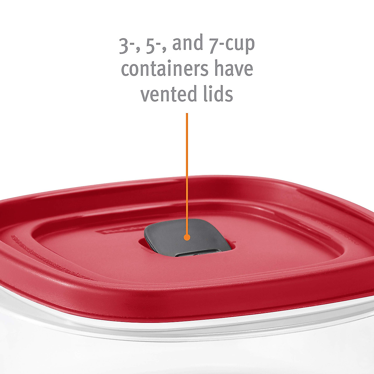 Rubbermaid Easy Find Lids 3-Cup Food Storage and Organization Container, Racer Red