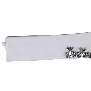 Women’s Shiny Rhinestones Fake Collar Vintage Detachable Shirt Collar Stylish Faux Collar White